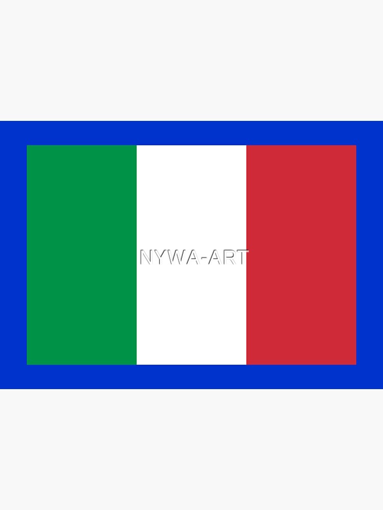 "Italian flag blue background" Sticker for Sale by NYWA-ART | Redbubble