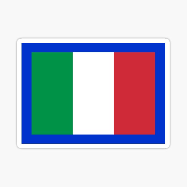 "Italian flag blue background" Sticker for Sale by NYWA-ART | Redbubble