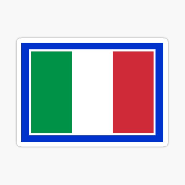 "Italian flag blue background" Sticker by NYWA-ART | Redbubble