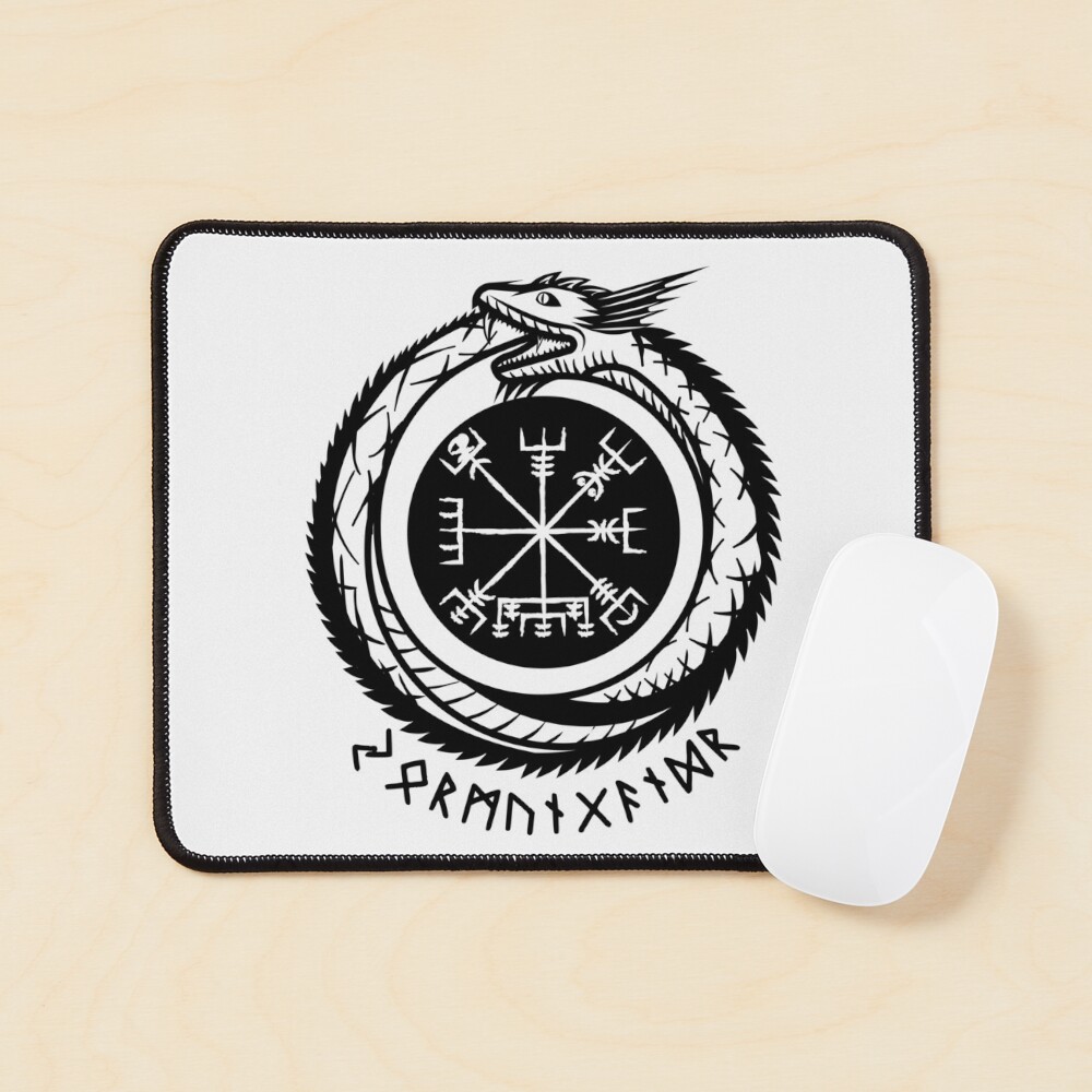 " Jormungandr - Norse Mythology - runic compass" Sticker for Sale by ...