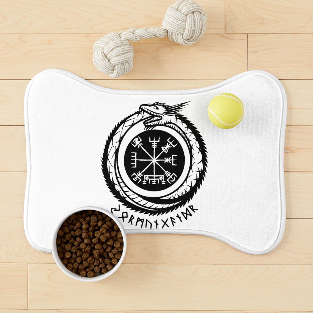 " Jormungandr - Norse Mythology - runic compass" Sticker for Sale by ...