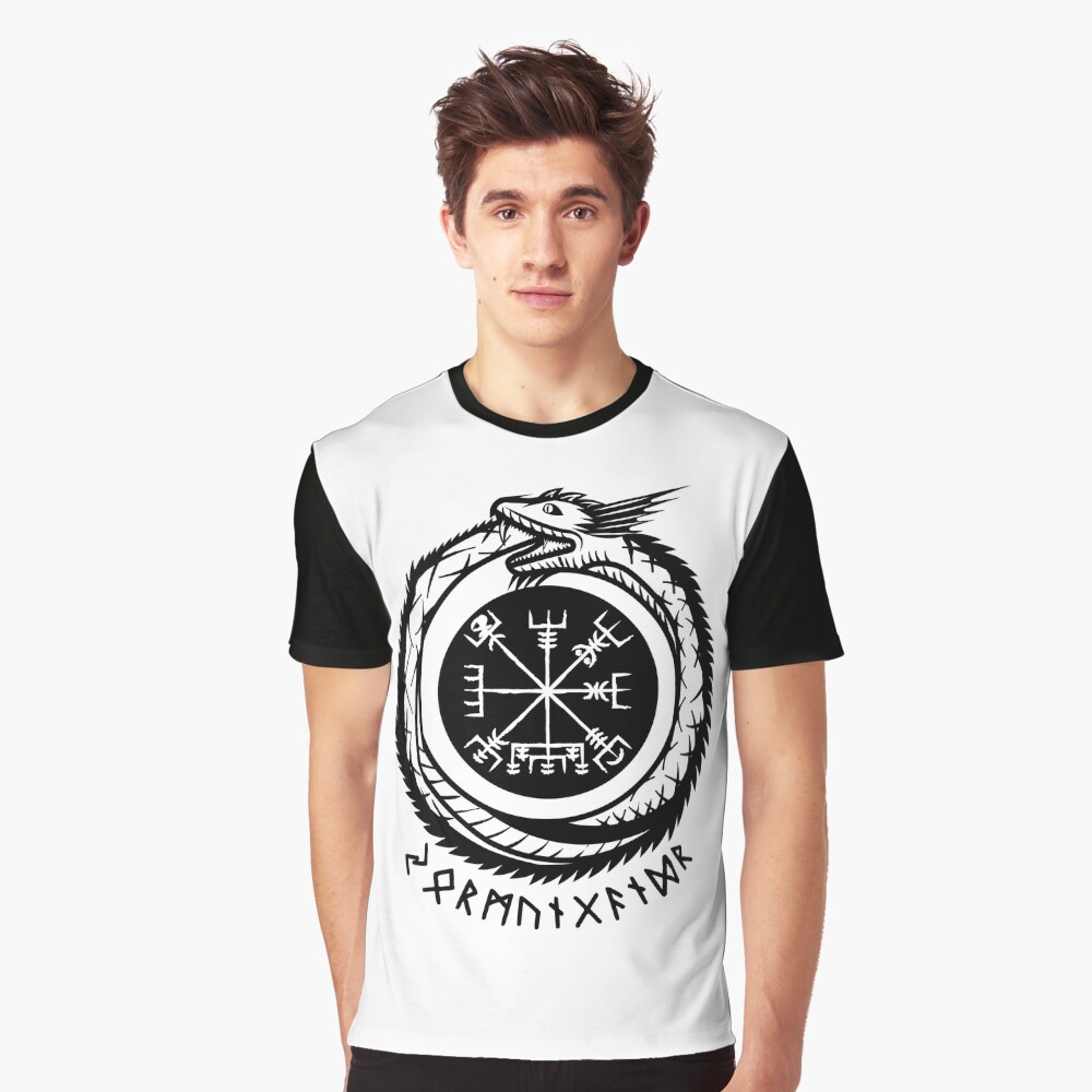 " Jormungandr - Norse Mythology - runic compass" Sticker for Sale by ...