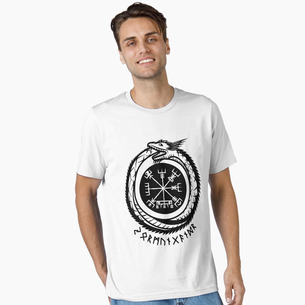 " Jormungandr - Norse Mythology - runic compass" Sticker for Sale by ...