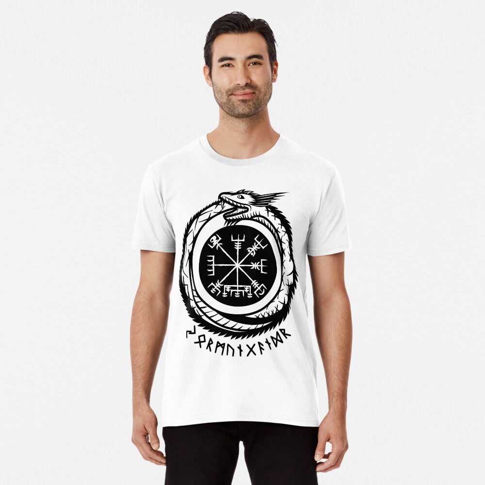 " Jormungandr - Norse Mythology - runic compass" Sticker for Sale by ...