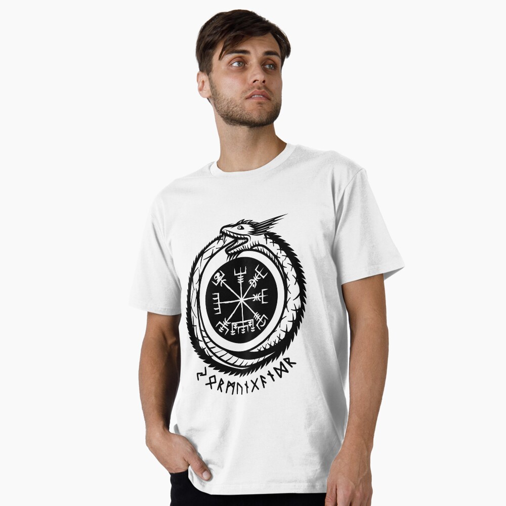 " Jormungandr - Norse Mythology - runic compass" Sticker for Sale by ...