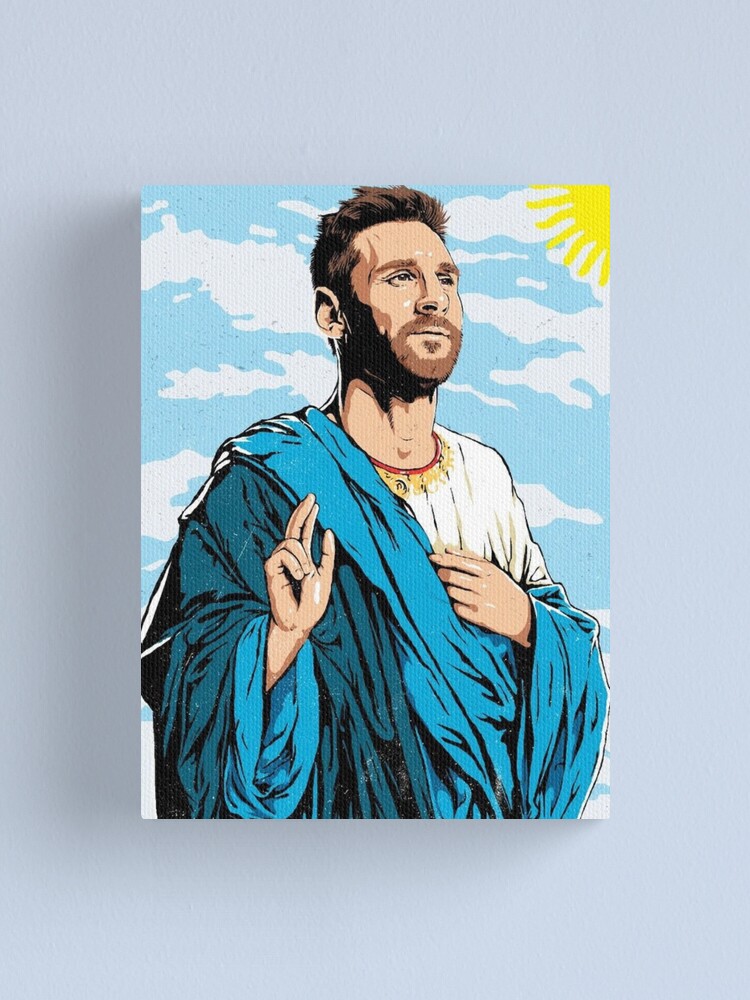 Lienzo «Messi God» de Flashroom | Redbubble