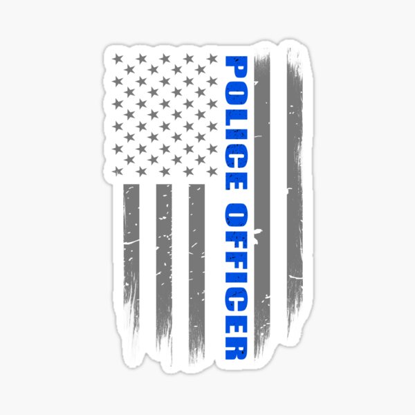 "Police Officer Thin Blue Line Flag" Sticker for Sale by bluelinegear ...