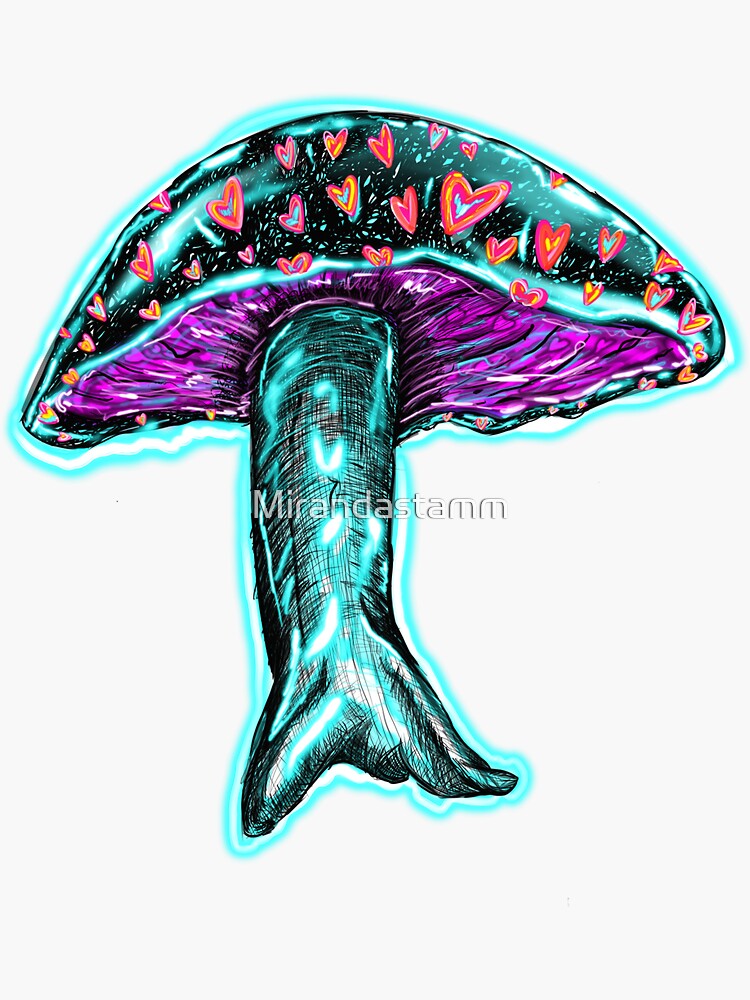 "Glow Shroom" Sticker for Sale by Mirandastamm | Redbubble
