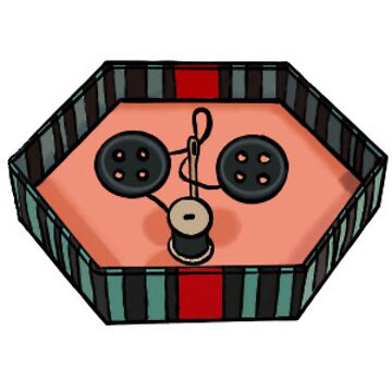 "Button Eyes" Sticker for Sale by daniasdesigns | Redbubble