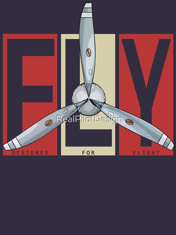 "FLY Propeller Retro Designed For Flight Design" T-shirt for Sale by ...