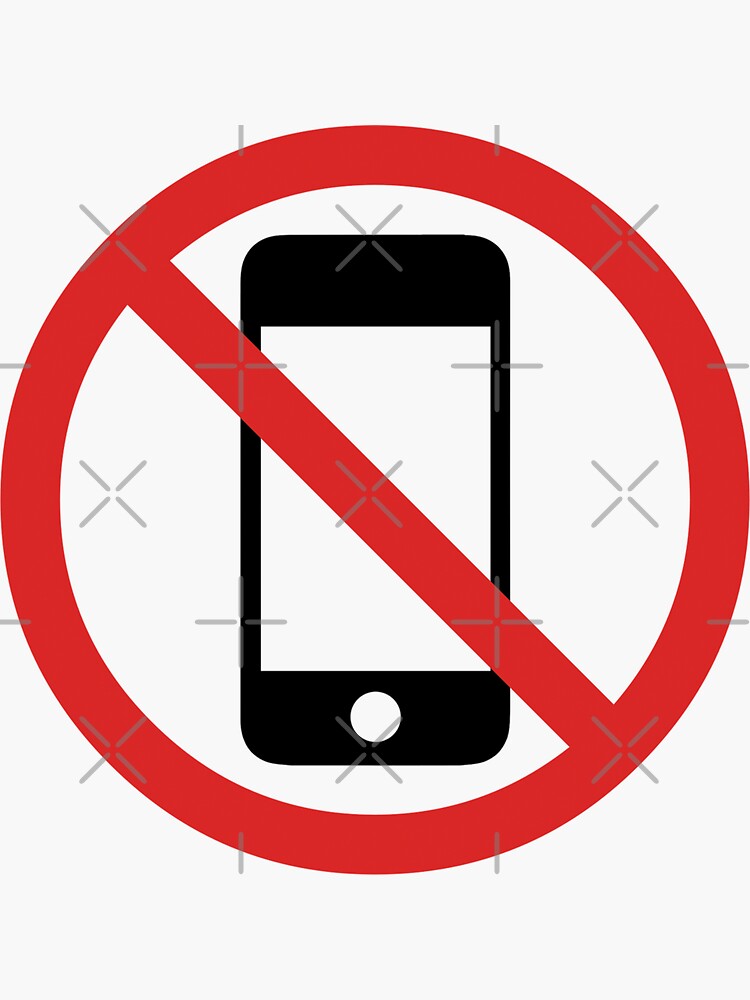 "No phone" Sticker by oldtee | Redbubble