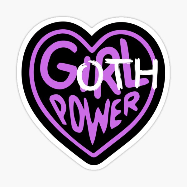 "Goth Super Power Purple Heart Sticker" Sticker for Sale by ...