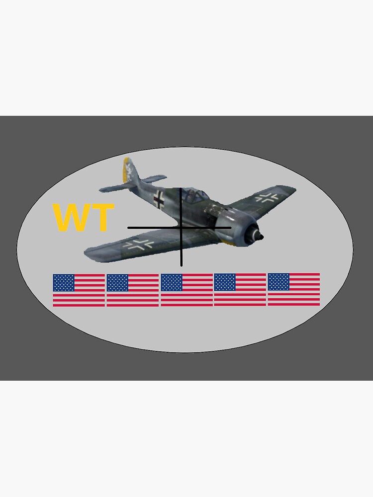 "FW190,German fighter plane, Ace, War Thunder inspired" Sticker for ...