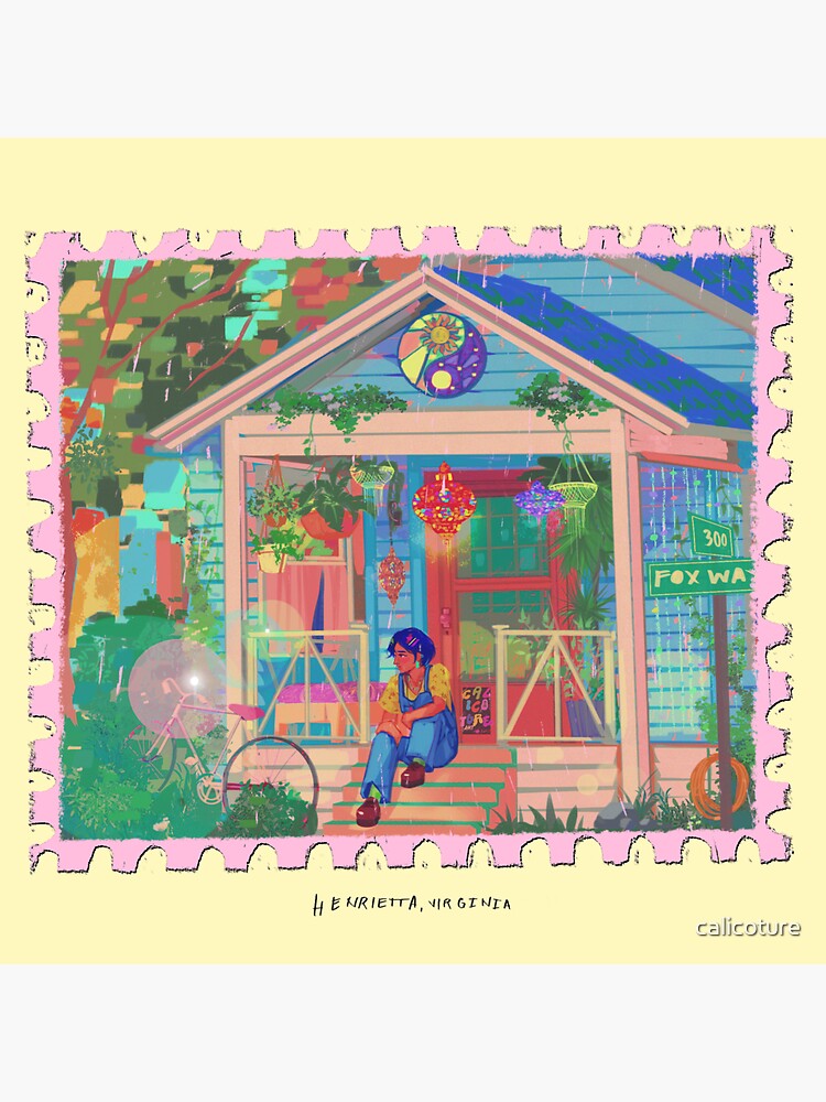 "henrietta, virginia post stamp / 300 fox way" Sticker for Sale by ...