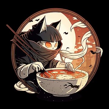 "Cute Cat Eating Spaghetti cat eating spaghetti meme" Sticker for Sale ...