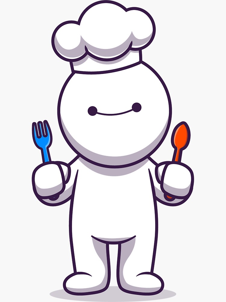 "Buddy chef is hungry" Sticker for Sale by buddysigner | Redbubble