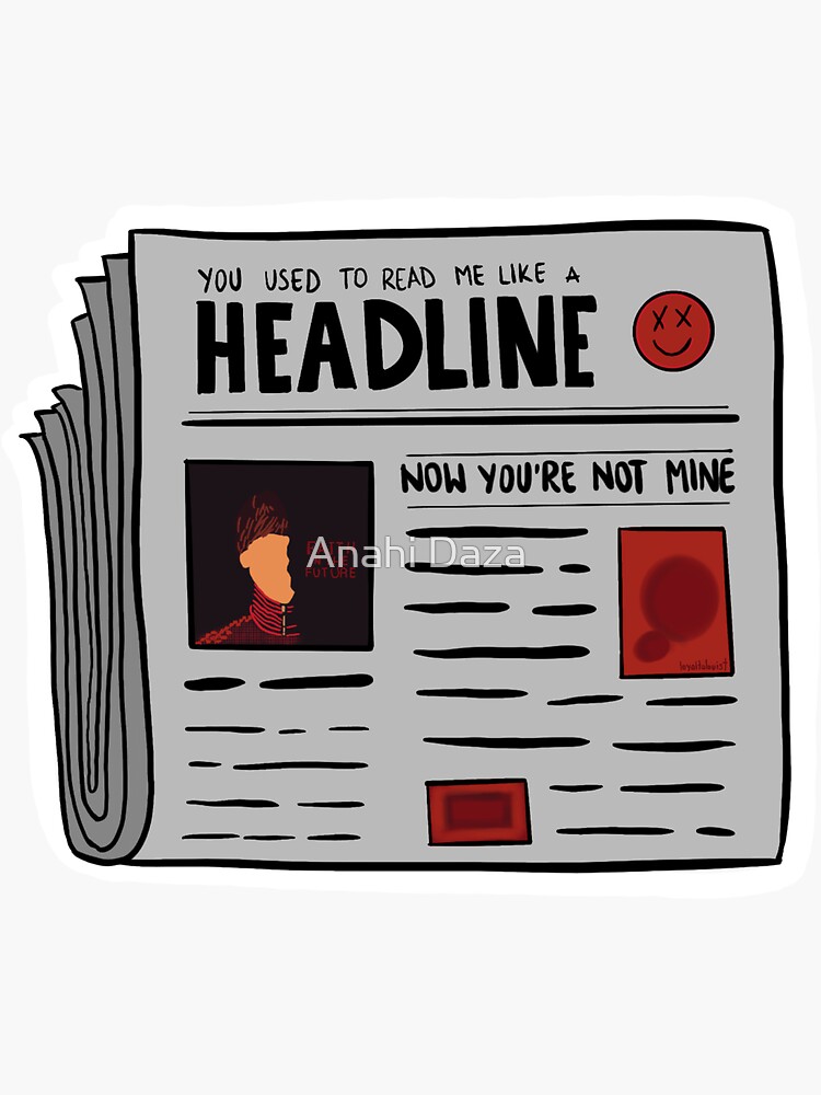 "HEADLINE STICKER" Sticker for Sale by loyaltolouist | Redbubble