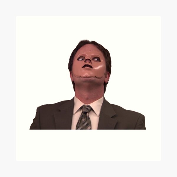 "Dwight Schrute - Skin Mask" Art Print by TossedSweetCorn | Redbubble