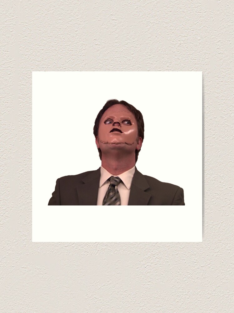 "Dwight Schrute - Skin Mask" Art Print by TossedSweetCorn | Redbubble
