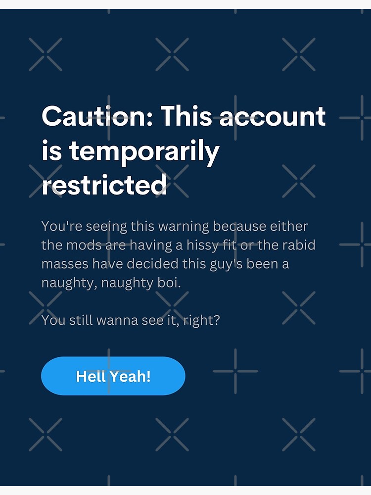 Caution: This Account is Temporarily Restricted - Restricted / Banned ...