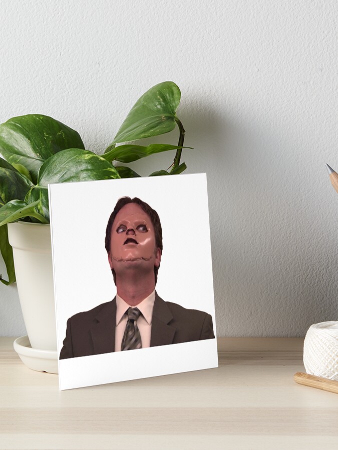 "Dwight Schrute - Skin Mask" Art Board Print for Sale by ...