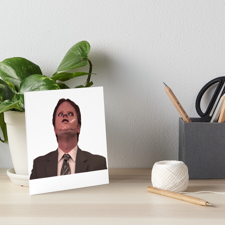 "Dwight Schrute - Skin Mask" Art Board Print for Sale by ...
