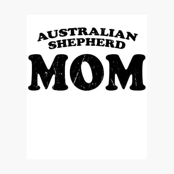 Lámina fotográfica «Pastor australiano mamá perro madre linda mascota ...