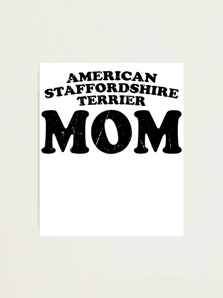 Lámina fotográfica «American Staffordshire Terrier madre perro madre ...
