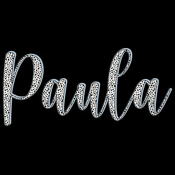 Pegatina for Sale con la obra «Nombre de Paula, patrón dálmata Nombre ...