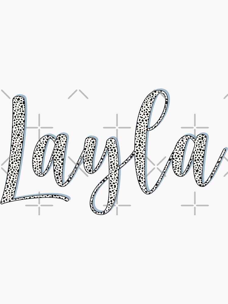 "Layla name, Dalmatian pattern Layla first name" Sticker for Sale by ...