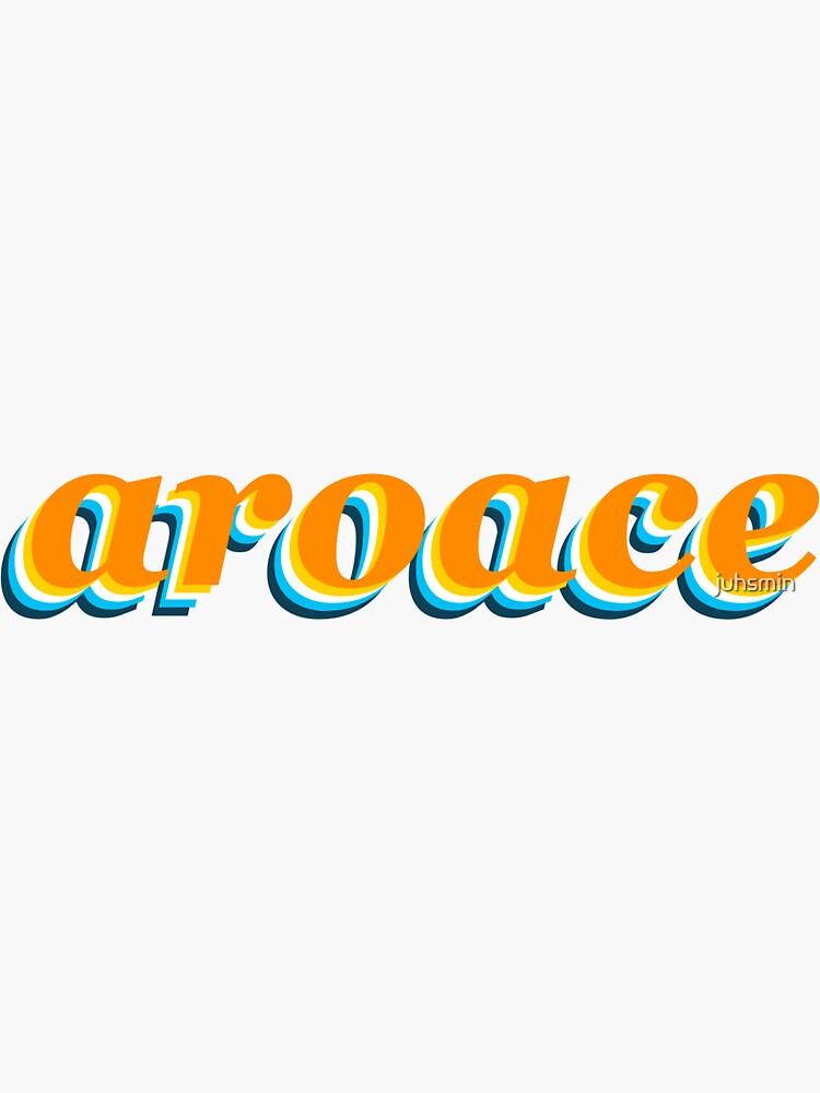 "Aroace flag wording" Sticker for Sale by juhsmin | Redbubble
