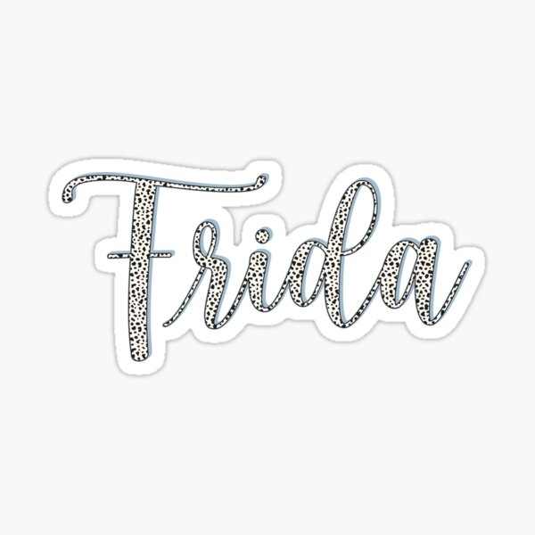 "Frida name, Dalmatian pattern Frida first name" Sticker for Sale by ...