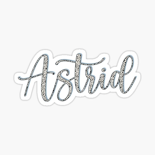 "Astrid name, Dalmatian pattern Astrid first name" Sticker for Sale by ...