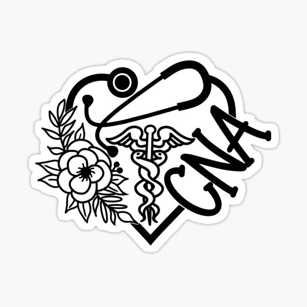 "CNA medical tshirt " Sticker for Sale by TheDesignWorm | Redbubble