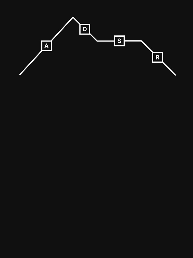 "ADSR - Synthesizer Envelope" T-shirt for Sale by ethandirks ...