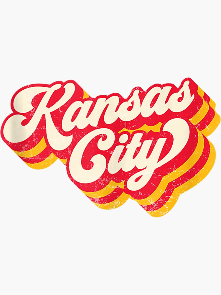 "Kansas City Football Vintage KC Missouri Retro" Sticker for Sale by ...