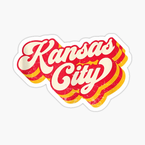 "Kansas City Football Vintage KC Missouri Retro" Sticker for Sale by ...