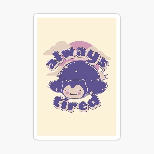 "always tired snorlax" Sticker for Sale by karaokes | Redbubble