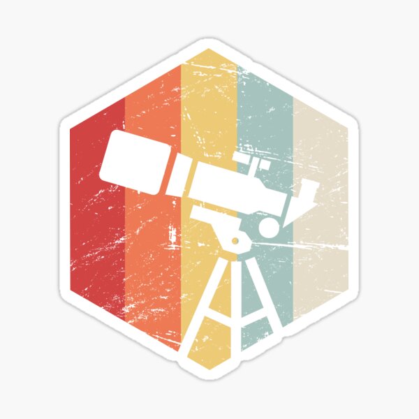 "Retro 70s Space Telescope Icon" Sticker for Sale by ethandirks | Redbubble