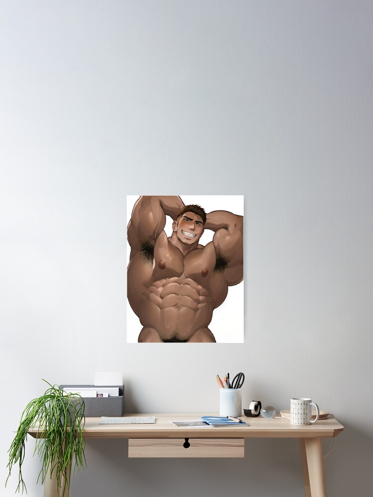 "Bara Man Showing Hairy Armpits" Poster for Sale by Symerca | Redbubble