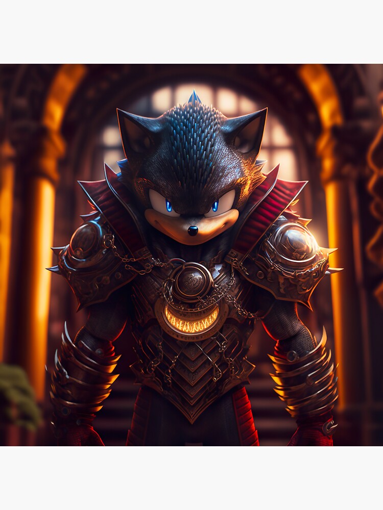 "Sonic wears armor." Sticker for Sale by Superdigitalart | Redbubble