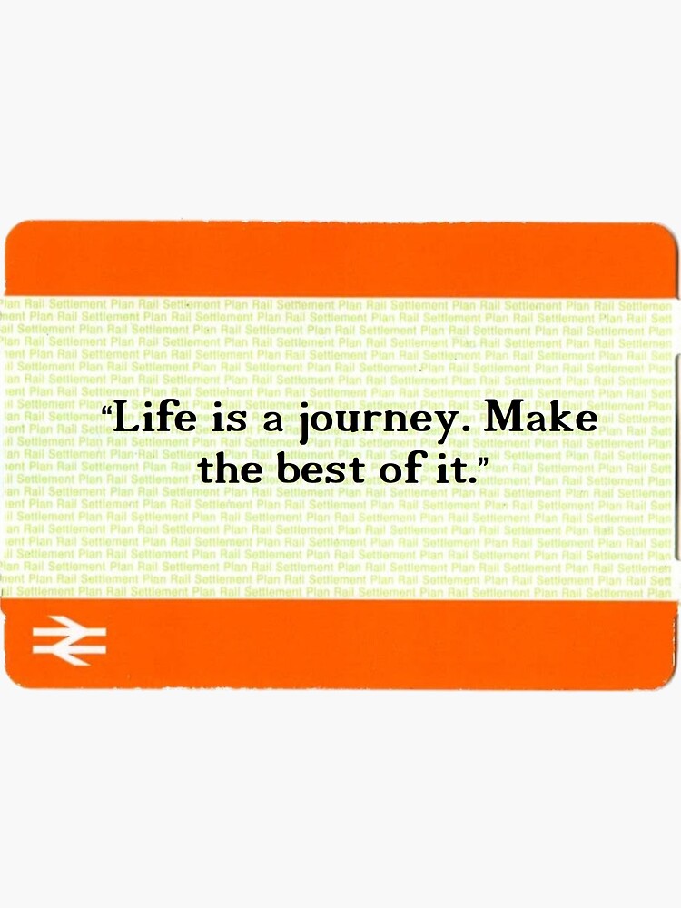 "Train Ticket - Life is a journey!" Sticker for Sale by Eccentrica ...