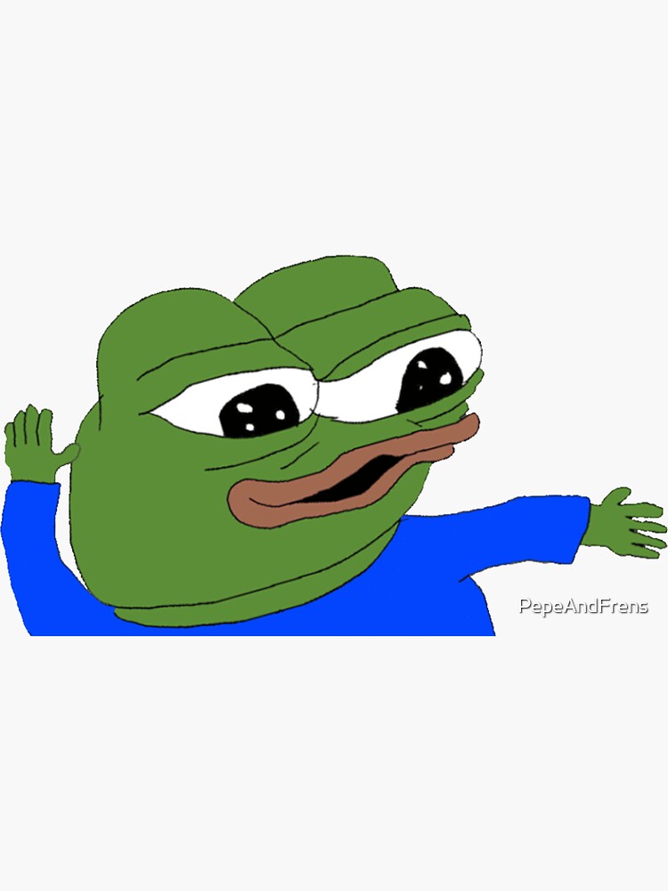 "Dancing Apo Pepe the Frog's help helper" Sticker for Sale by ...