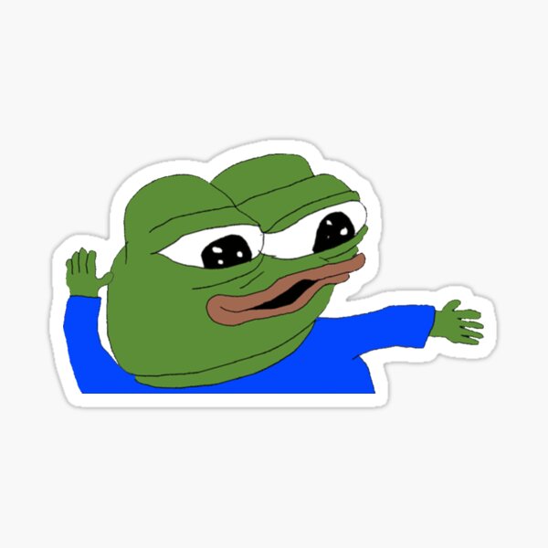 "Dancing Apo Pepe the Frog's help helper" Sticker for Sale by ...