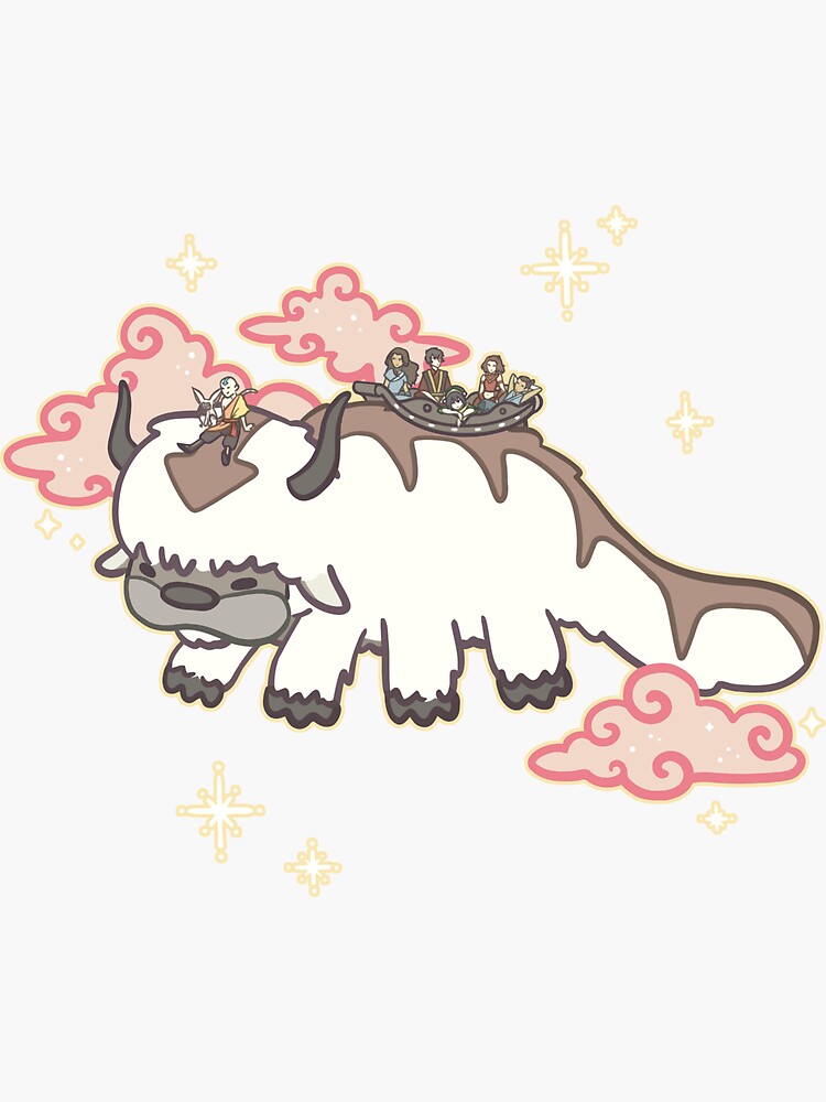 "Appa With Clouds The Last Airbender" Sticker for Sale by ...