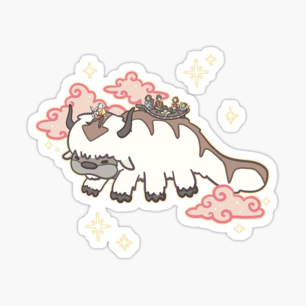 "Appa With Clouds The Last Airbender" Sticker for Sale by ...
