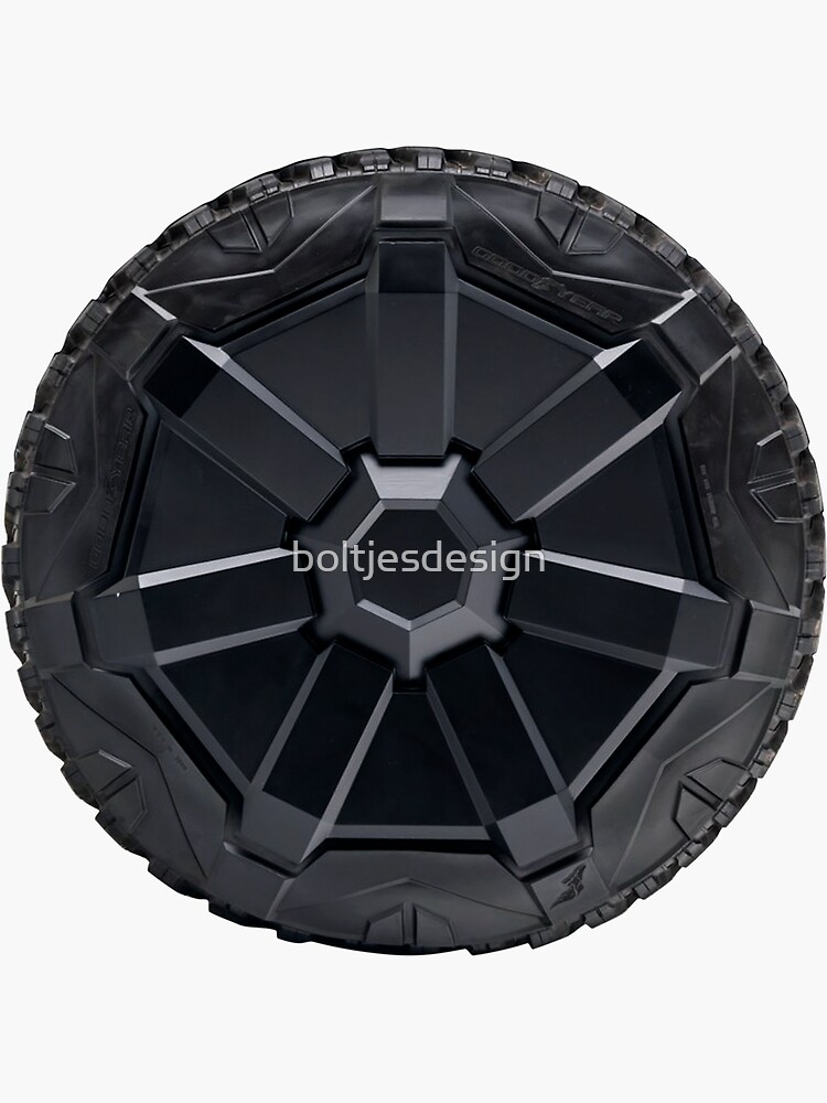 "The Tesla Cybertruck Wheels" Sticker for Sale by boltjesdesign | Redbubble