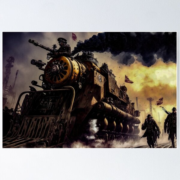 "Dieselpunk vintage wall art" Poster by chaoticabstract | Redbubble
