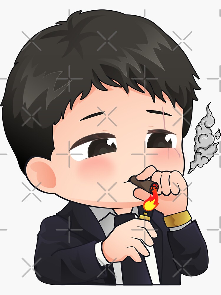 "Chibi scarface tony smoking " Sticker for Sale by freddy salamanca ...