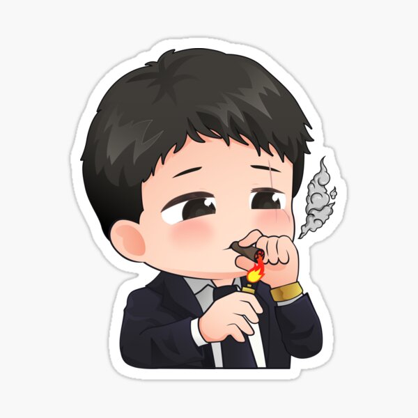 "Chibi scarface tony smoking " Sticker for Sale by freddy salamanca ...